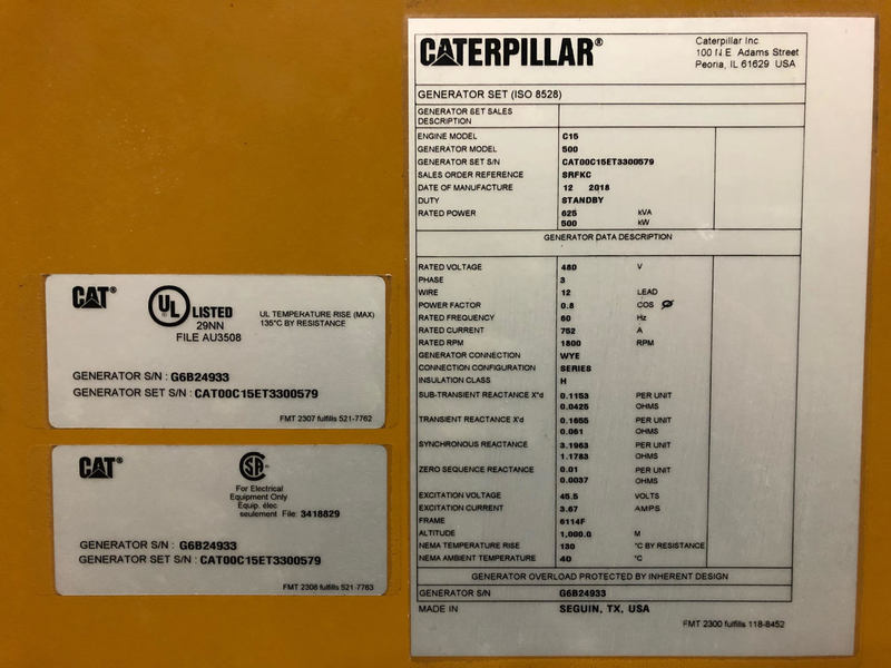 New Caterpillar C15 Diesel Generator 0 Hrs EPA Tier 2 | 500 KW | 0 ... New Caterpillar C15 Diesel Generator 0 Hrs EPA Tier 2 | 500 KW | 0 ...